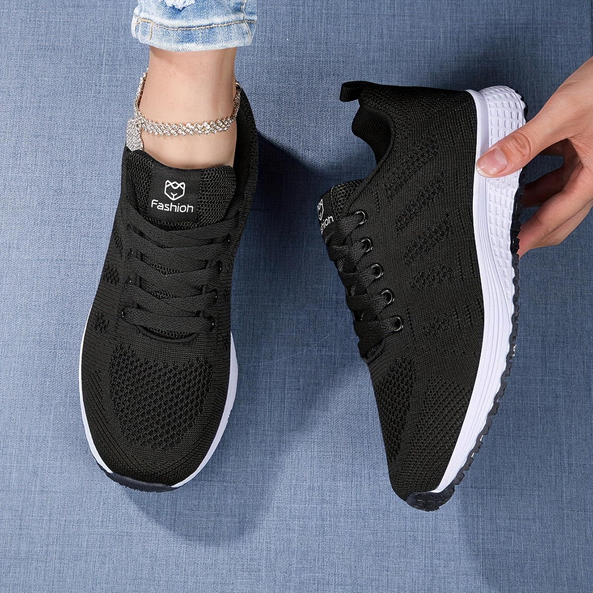 Women's Breathable Sports Trainers - Lightweight Casual Active Sneaker ...